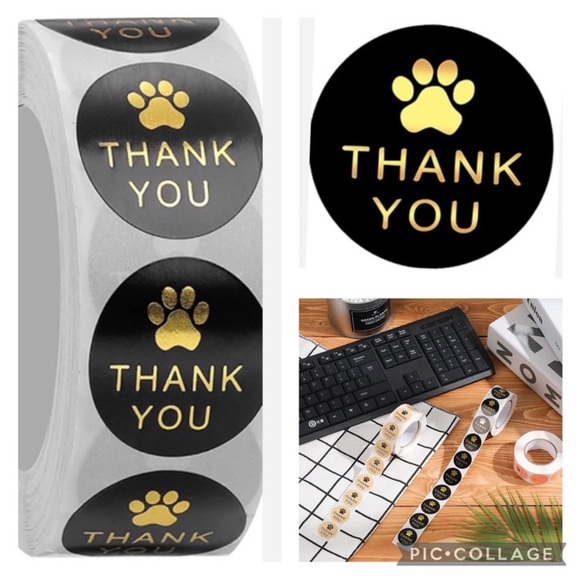 Office | 10 Paw Thank You Stickers | Poshmark